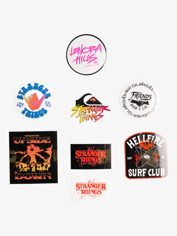 Quiksilver x Stranger Things 86 Sticker Set | Quiksilver