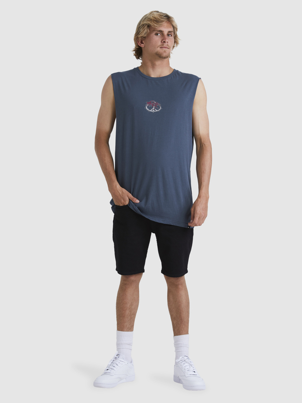 Mens Peaceful Chaos Muscle T-Shirt | Quiksilver