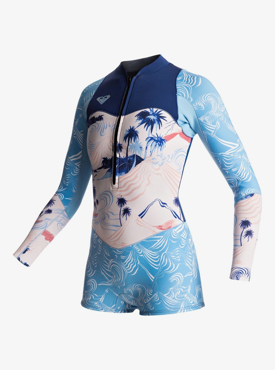 2mm Pop Surf Long Sleeve Front Zip Springsuit Erjw403012 Roxy